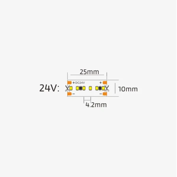 240LEDs 2216 LED-valonauhat 19.2W 24V - ESSENLED